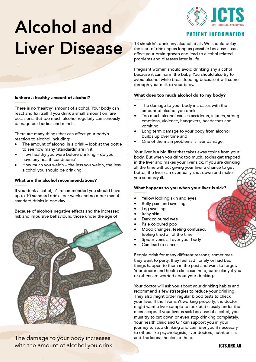 Alcohol and Liver Disease Patient Information Sheet – Joint Colleges ...
