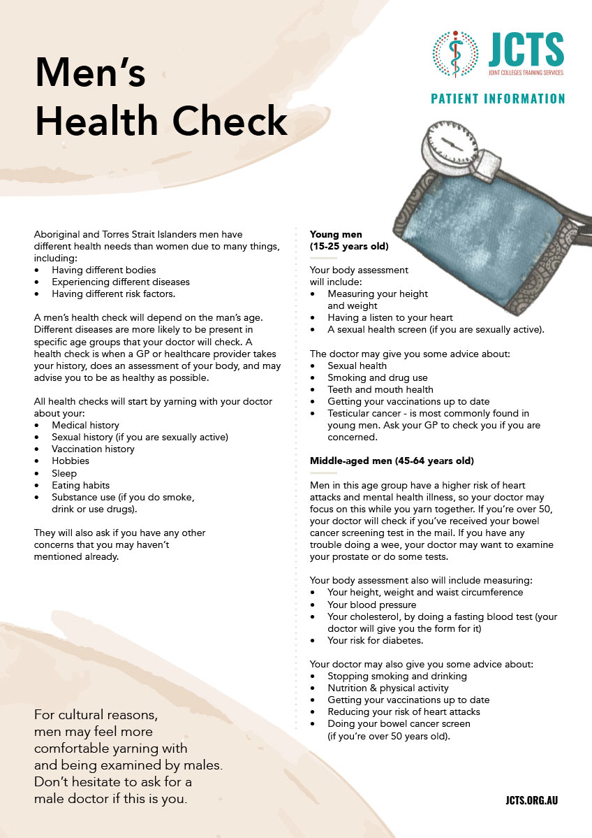 Men’s Health Check – Joint Colleges Training Services (JCTS)
